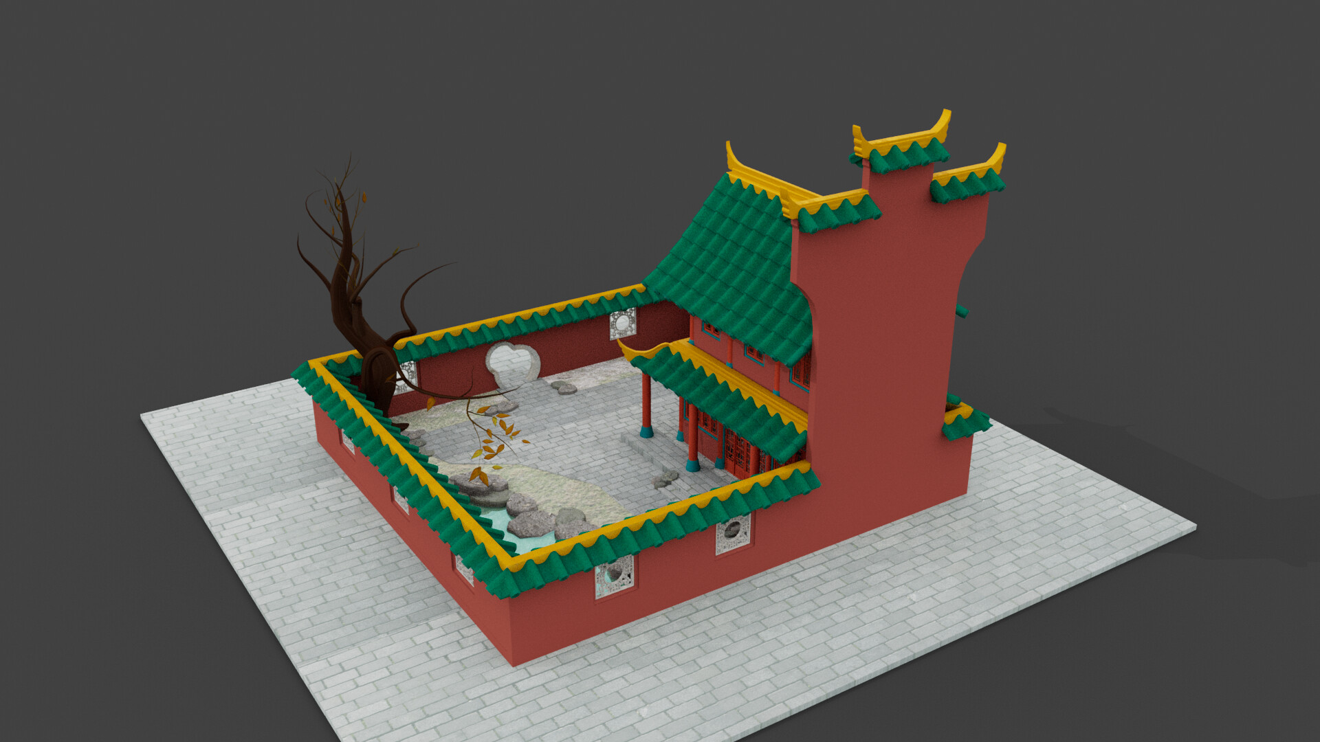 ArtStation - Ancient Chinese Building (Year1 project)