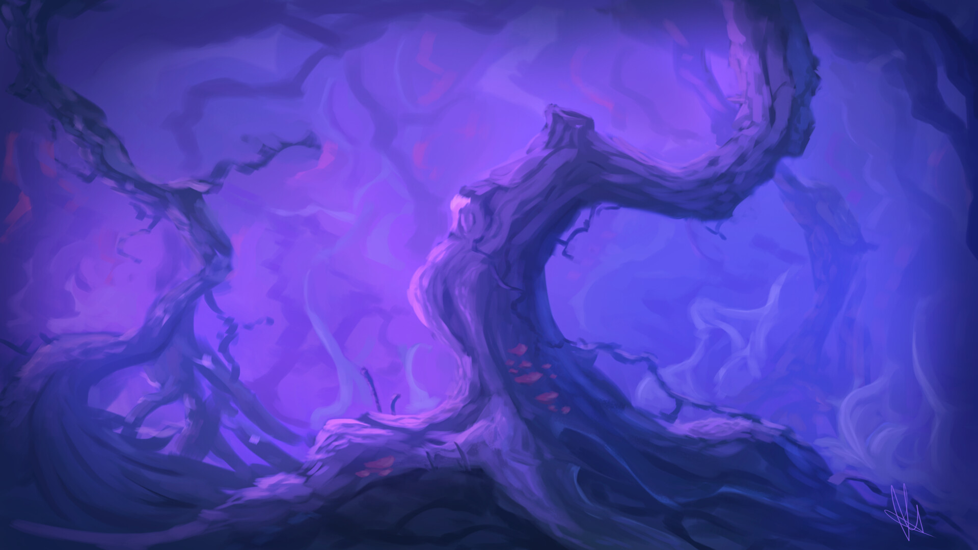 ArtStation - Purple forest