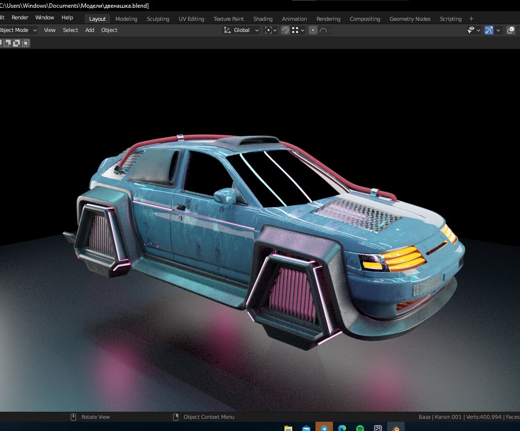 ArtStation - VAZ 2112 cyberpunk