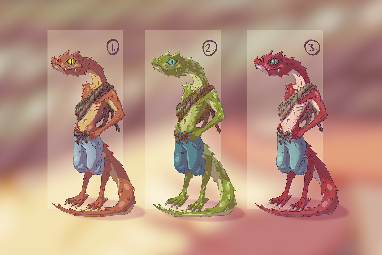 ArtStation - Anthropomorphic Character Skin Variations