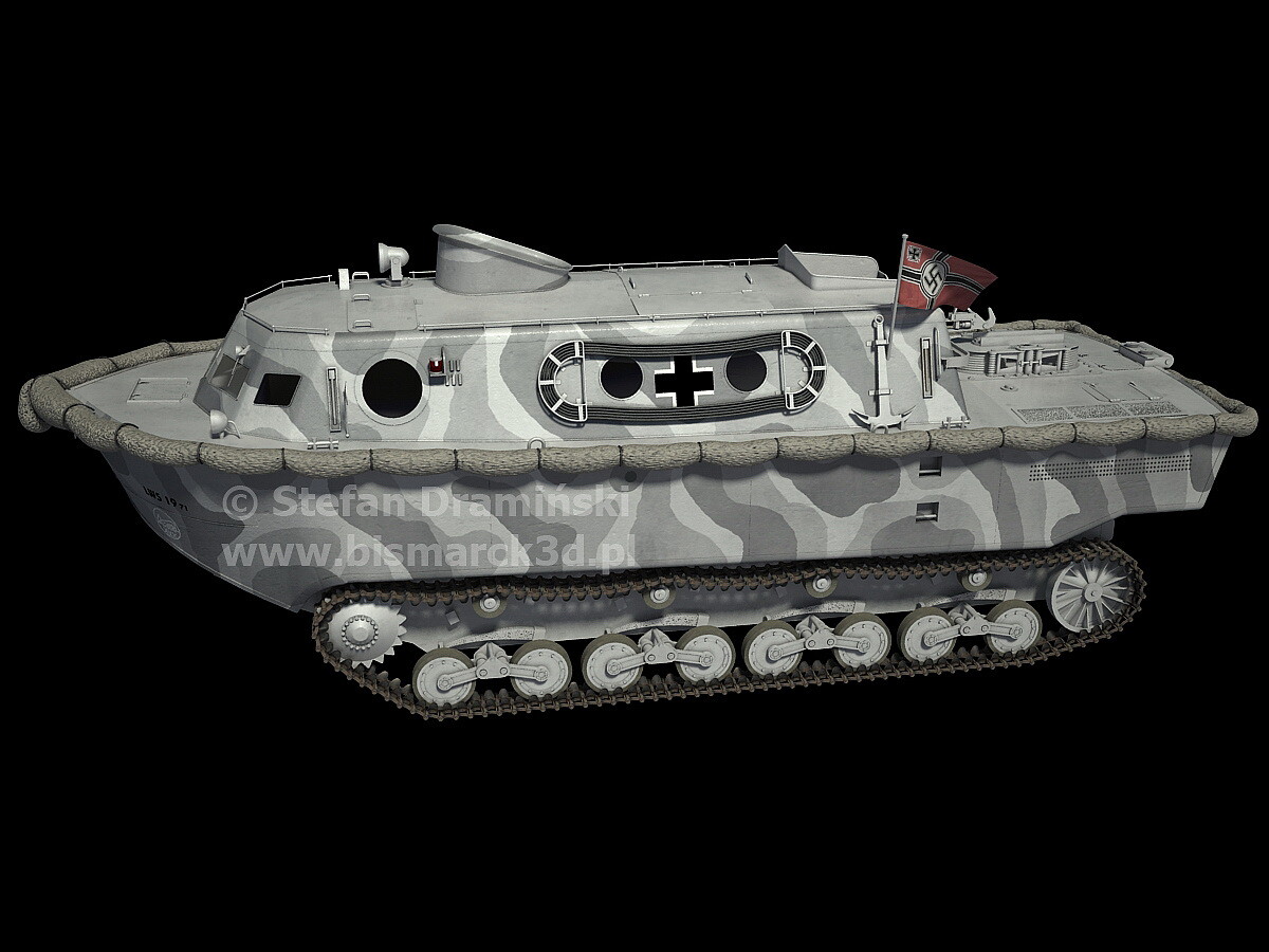ArtStation - German amphibious tractor Landwasserschlepper (LWS)
