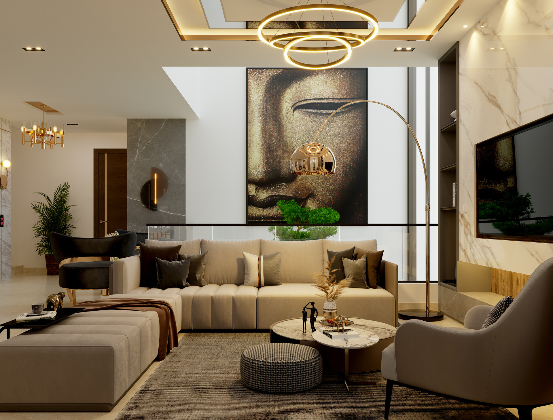 ArtStation - Beige Living