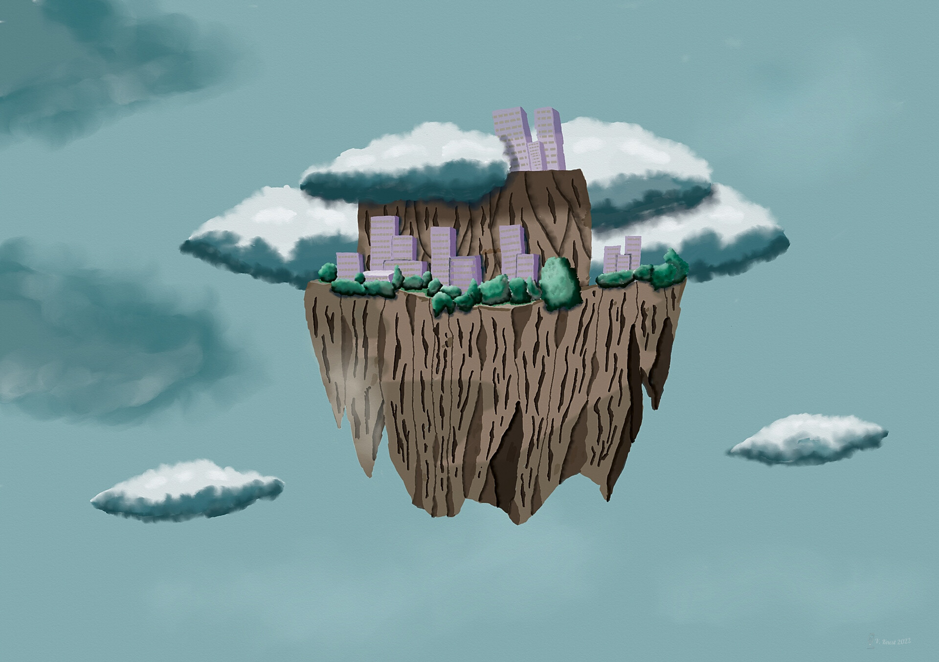 ArtStation - Cloud city