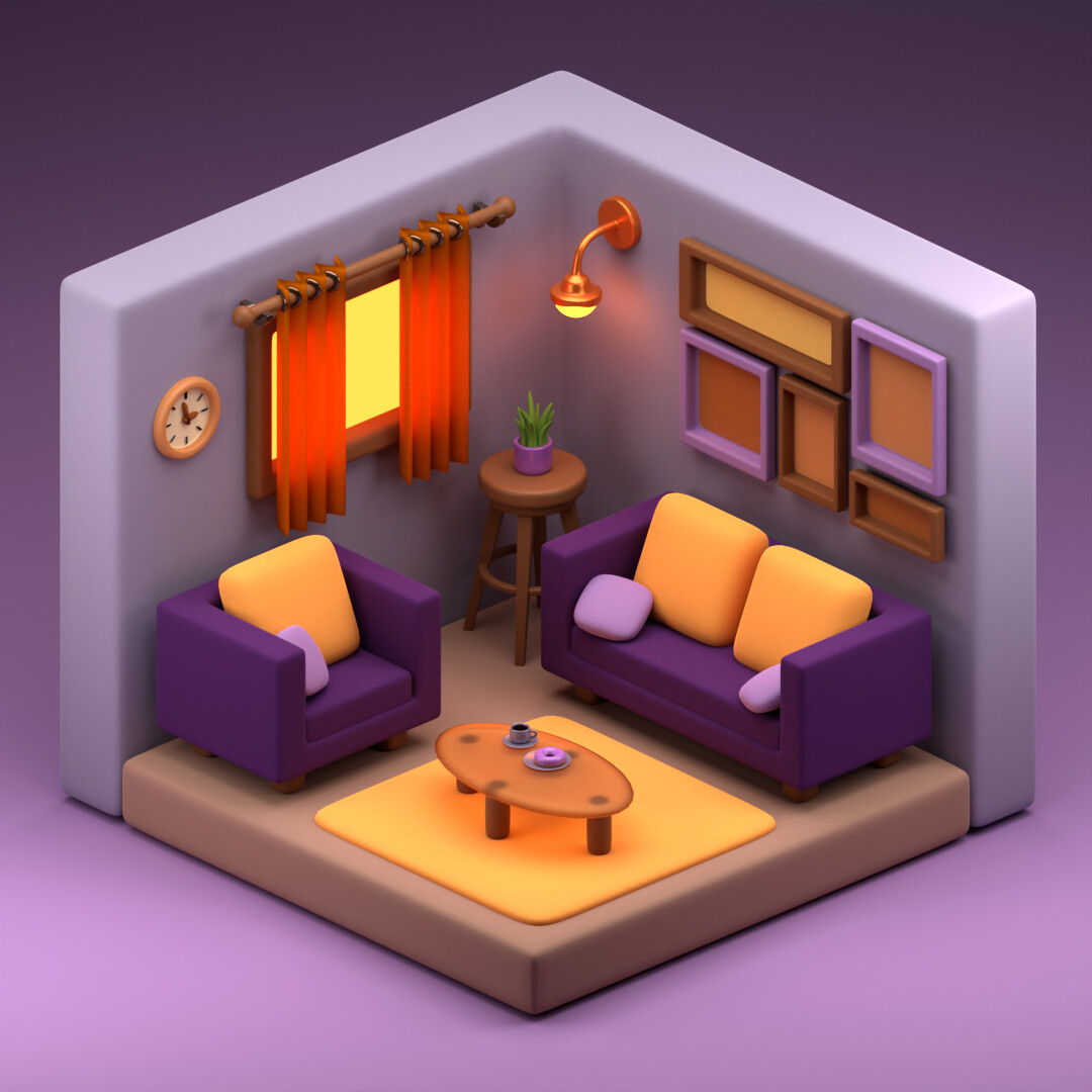 Sarah Schweiger - Isometric Room
