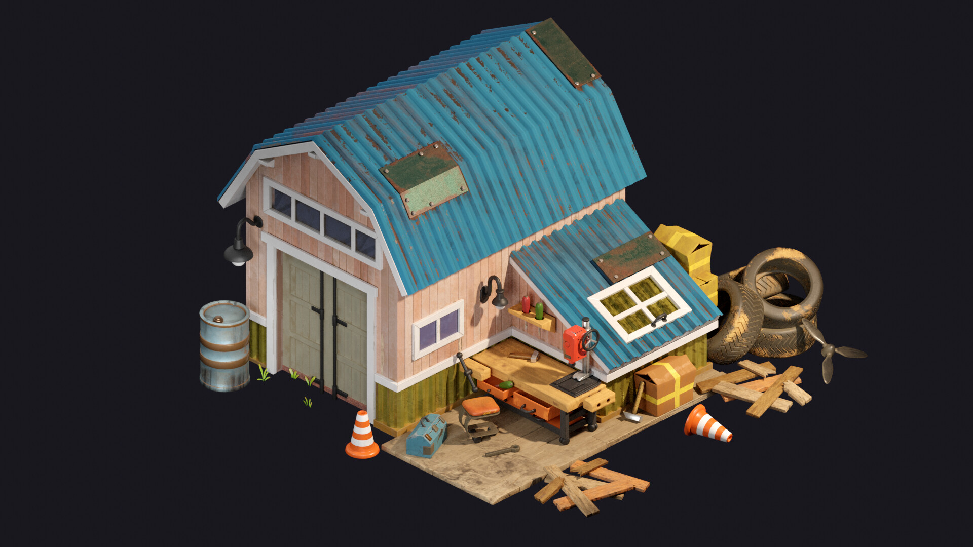 ArtStation - Isometric barn