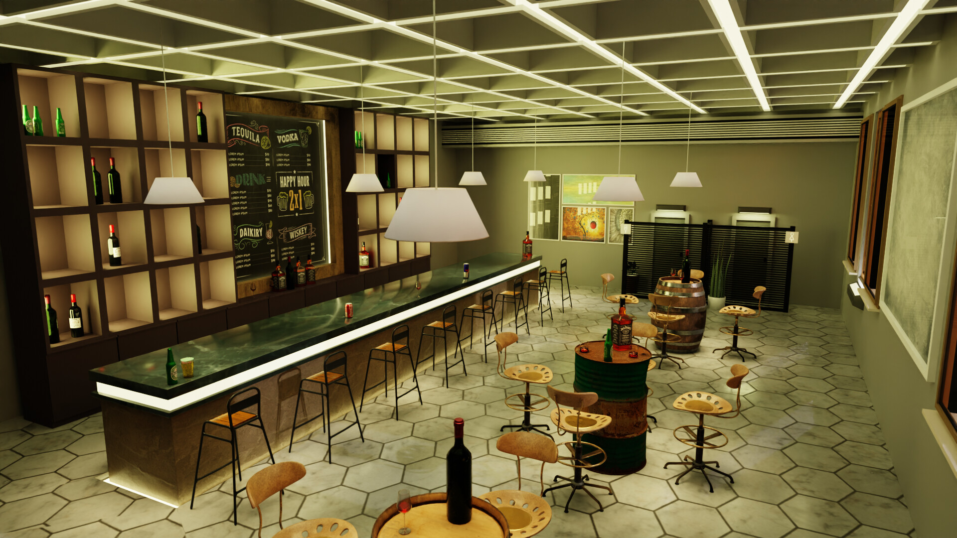 ArtStation - Bar Interior