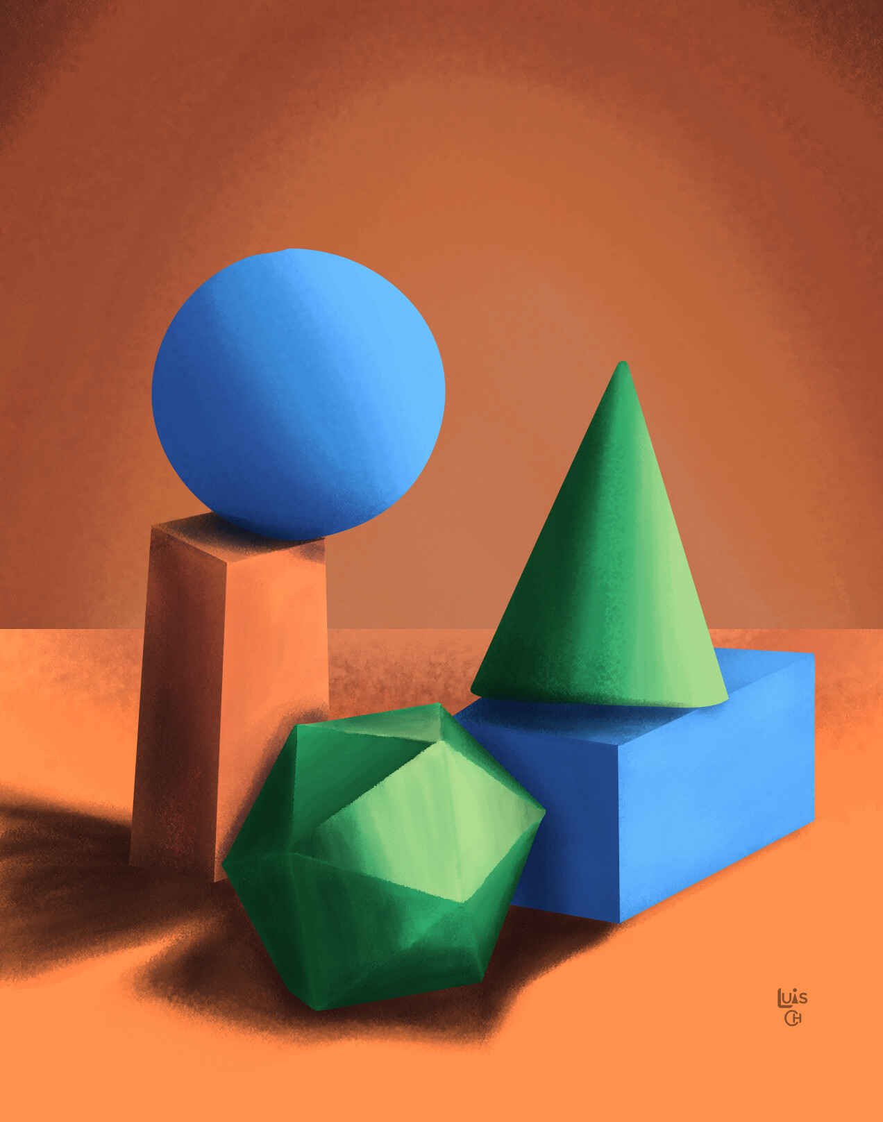 ArtStation - Bodegón Cuerpos Geométricos