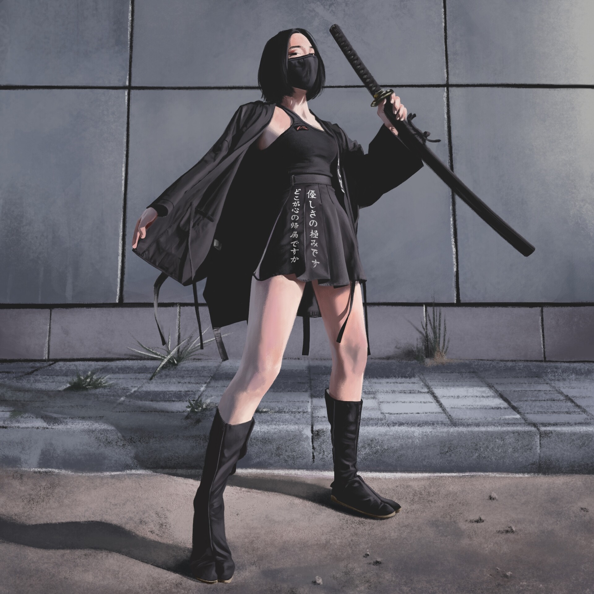 ArtStation - Modern Samurai Girl