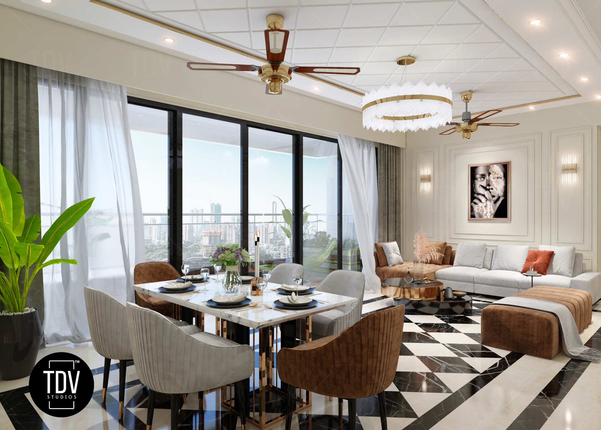 ArtStation - 3D Living Room View