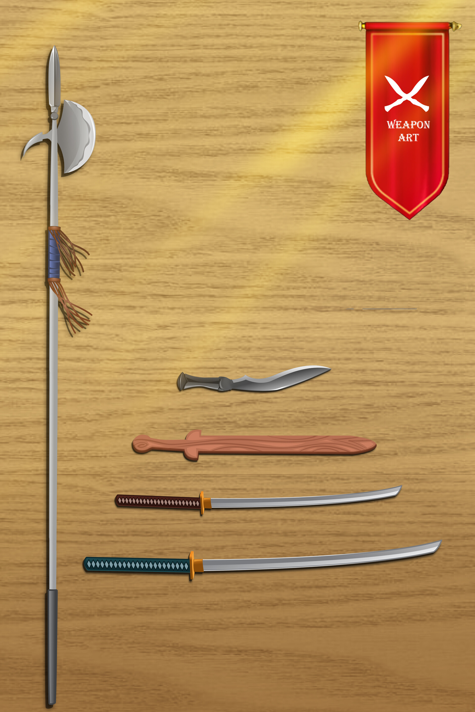 ArtStation - Weapon Selection UI Art