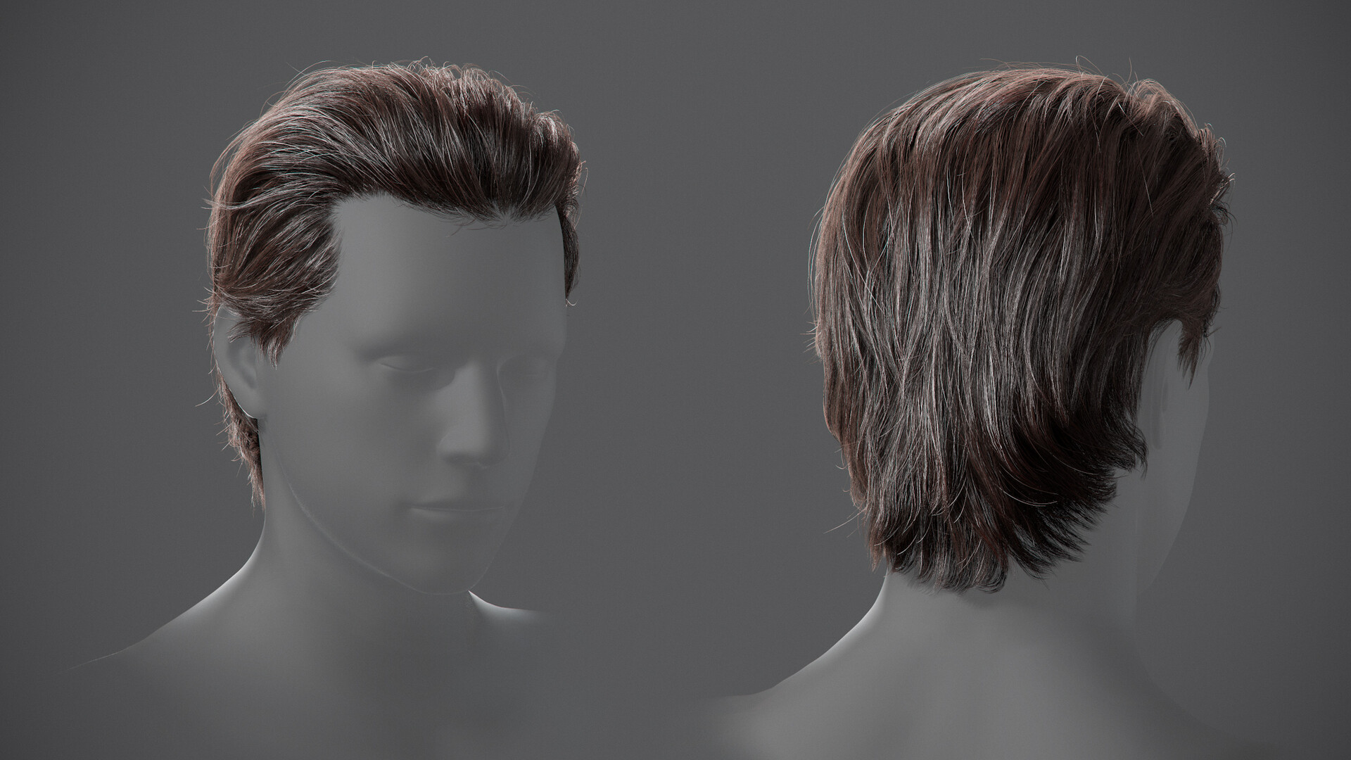 Thomas Pecht - Slicked back male realtime hairstyle