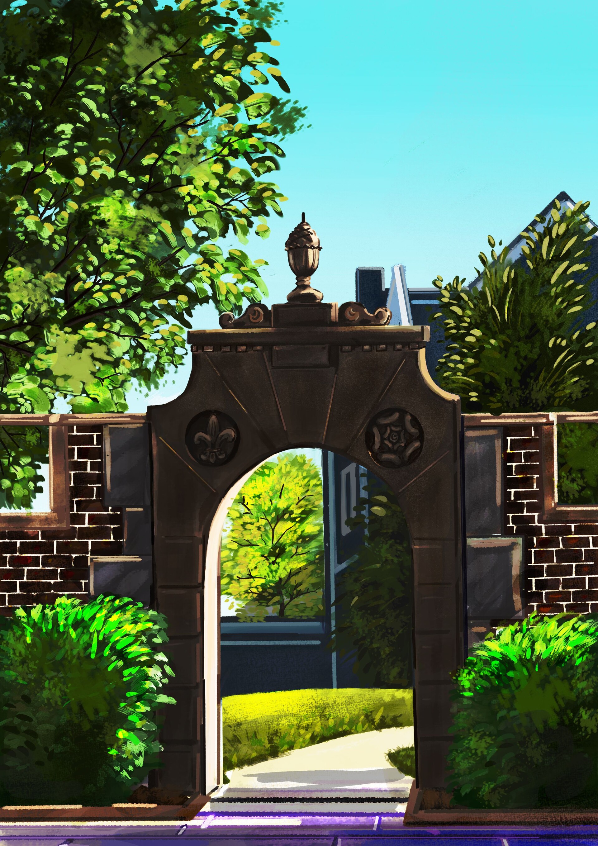ArtStation - Digital Painting of an Archway