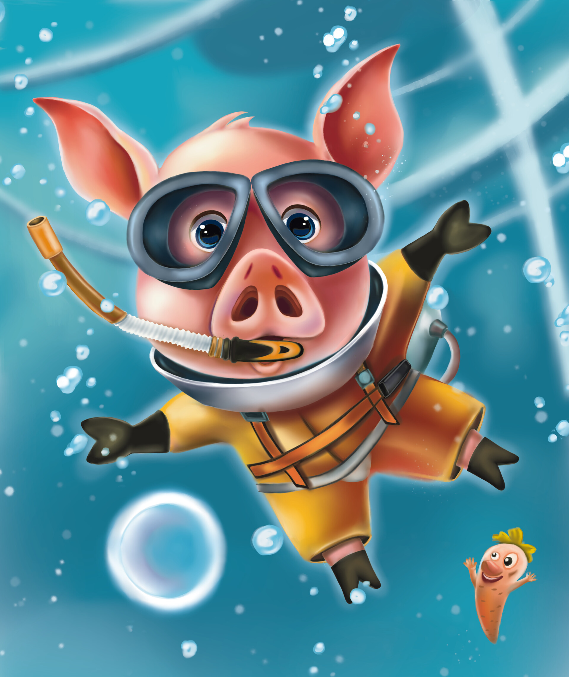 ArtStation - pig underwater