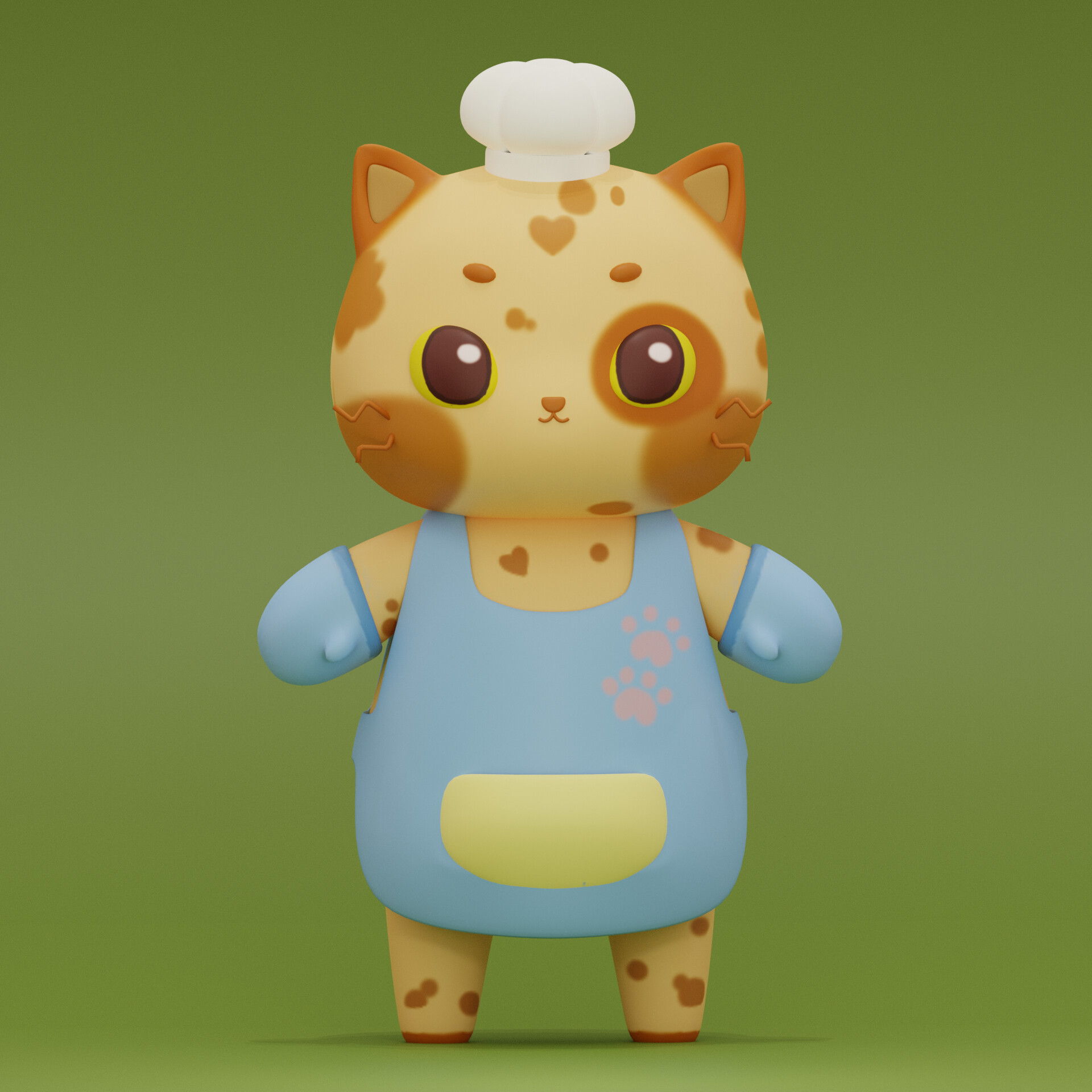 ArtStation - Chef Meow 3D Model
