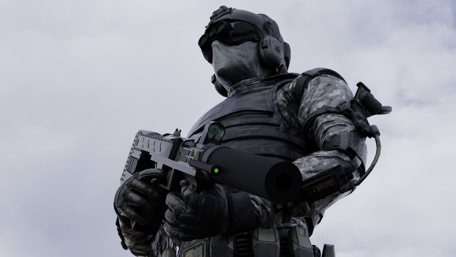 ArtStation - HALO:ODST SMG Gun Model using PBR textures