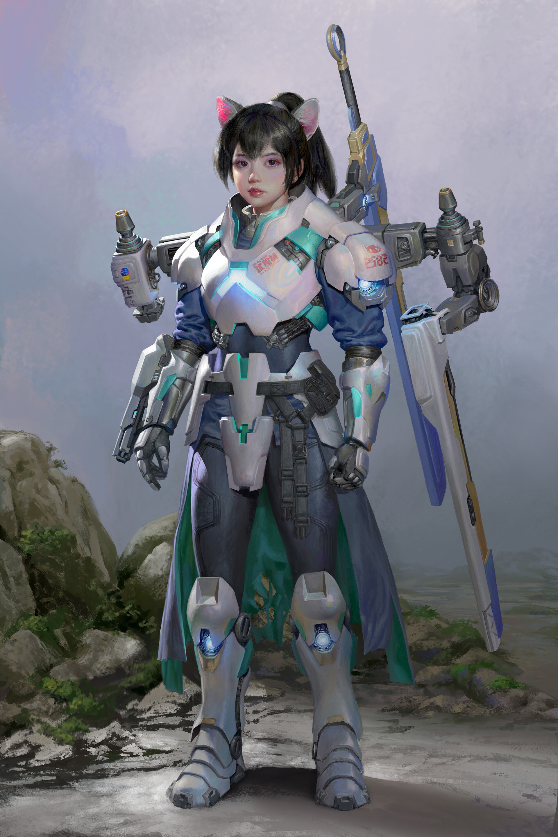 ArtStation - space knight girl