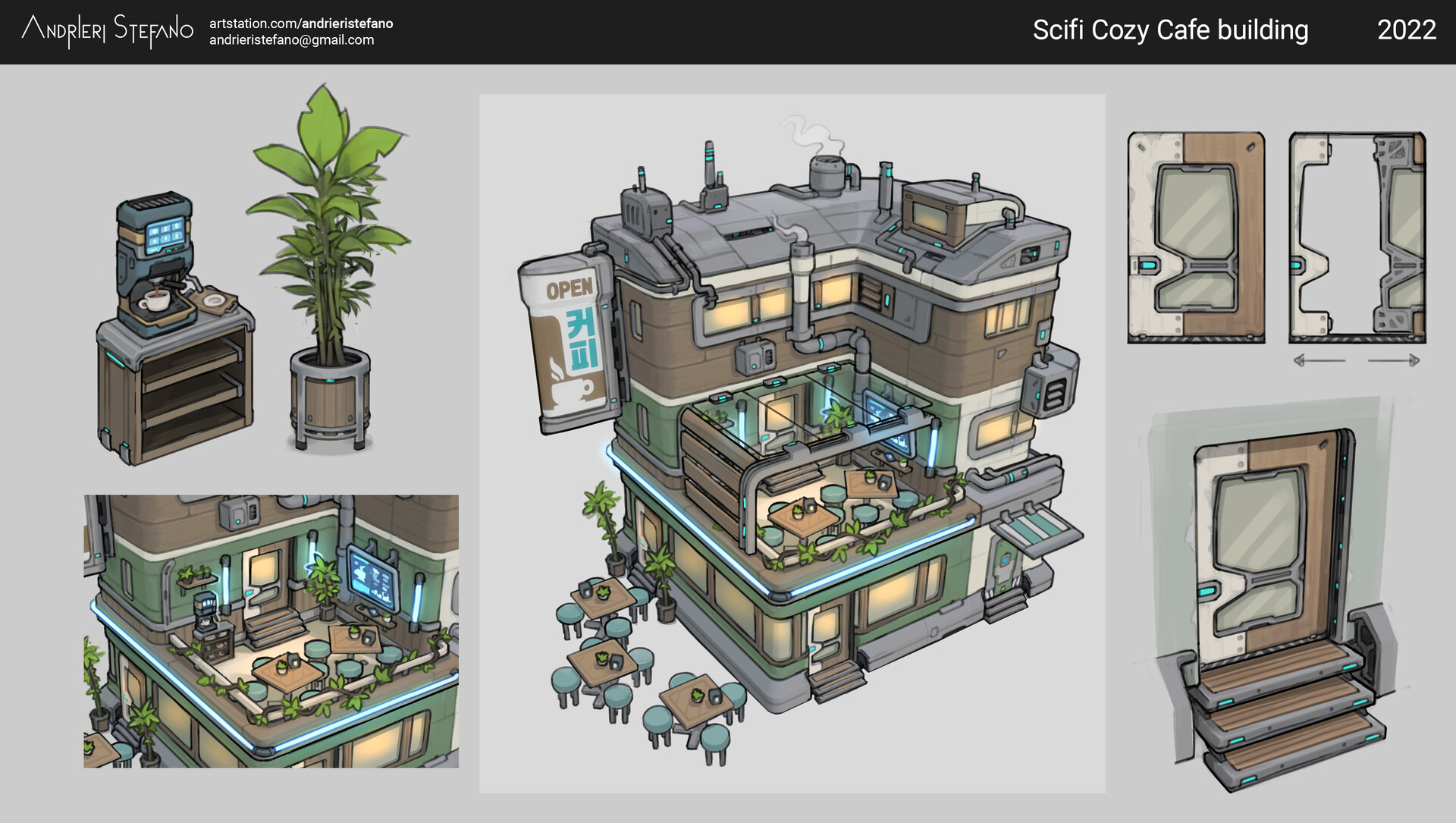 ArtStation - Sci-fi modular buildings concepts