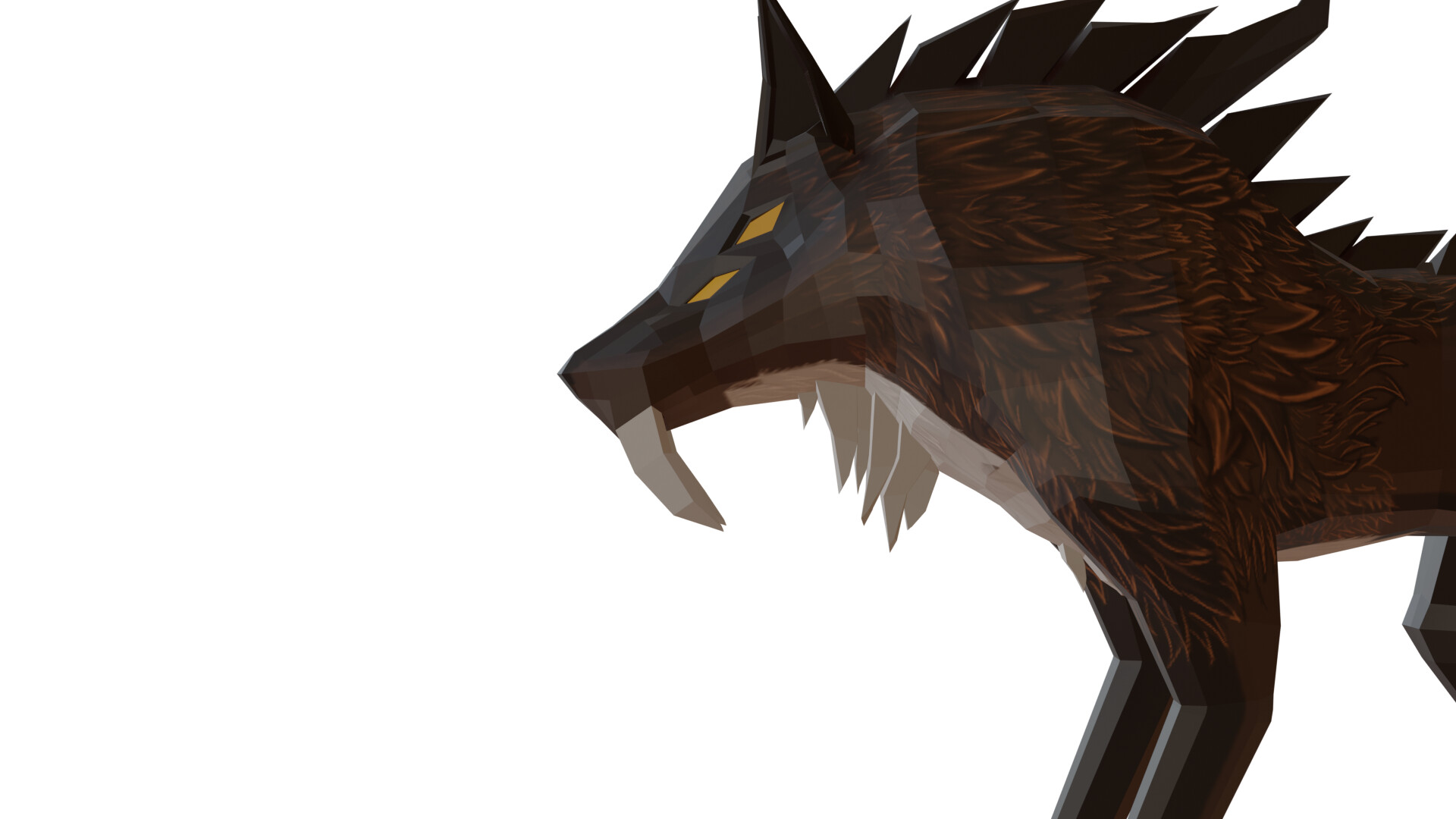 ArtStation - Wolf 3 Tail Low poly