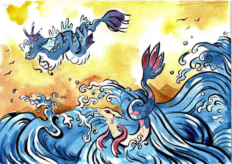 ArtStation - Gyarados & Milotic