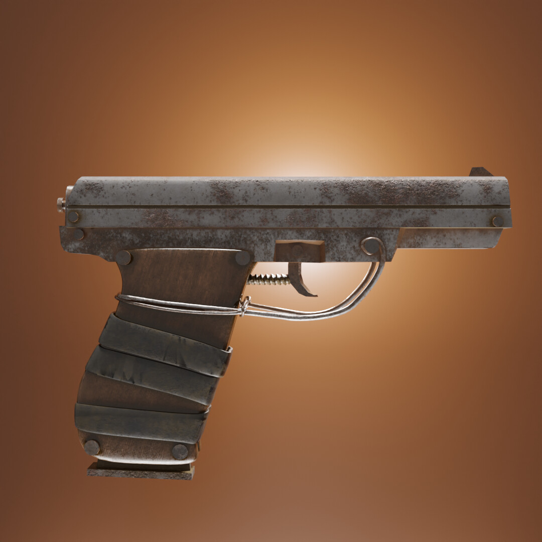 ArtStation - Hand/Self made Pistol