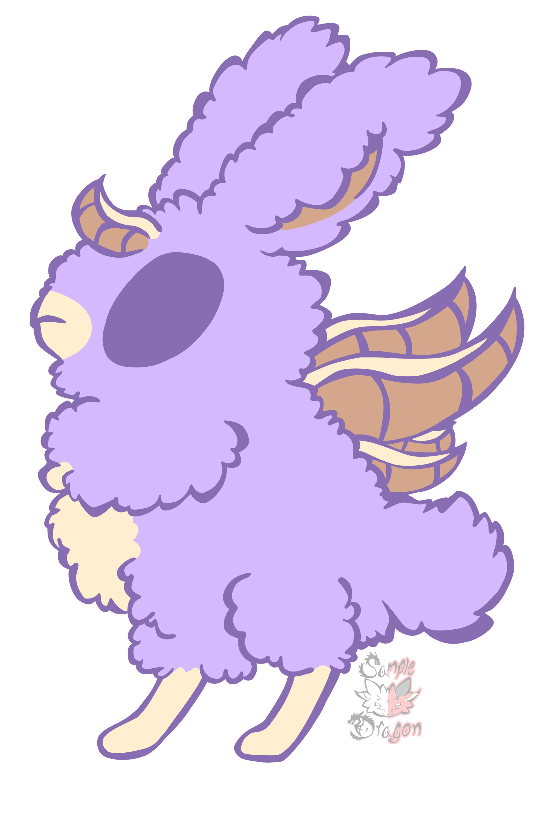 ArtStation - Coney Moth Side Coloring Page Free2Use