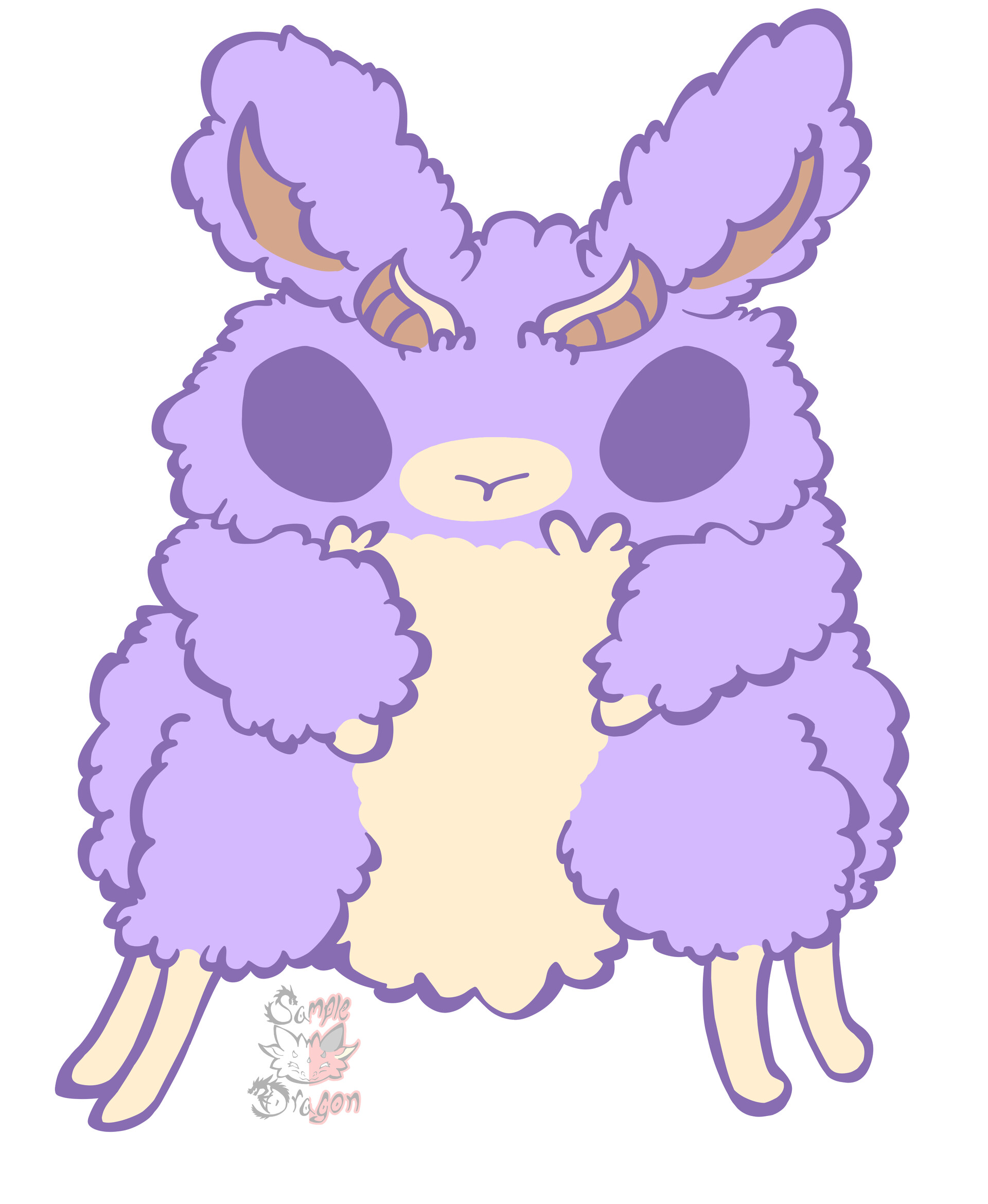 ArtStation - Coney Moth Front Coloring Page Free2Use