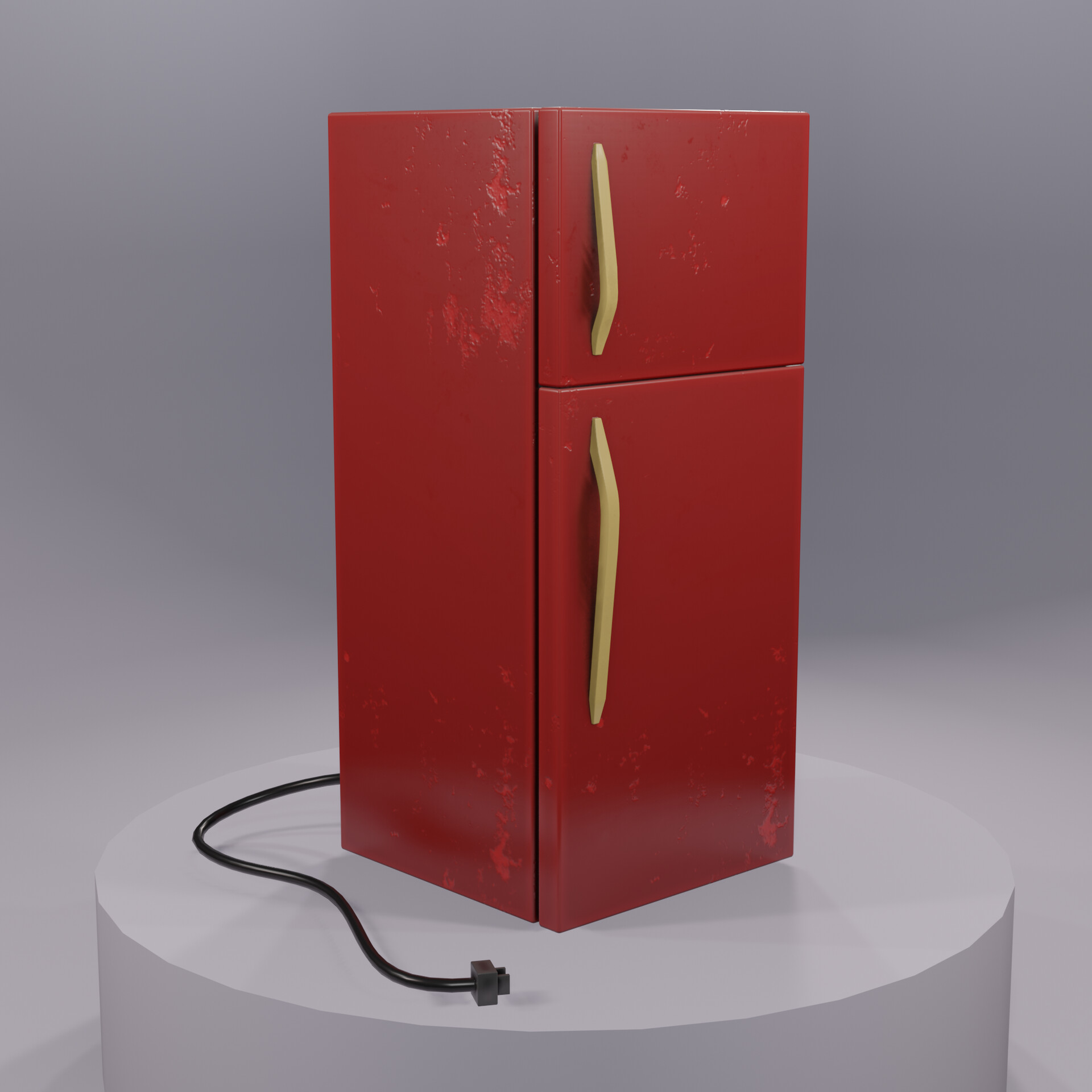 ArtStation - Red refrigerator
