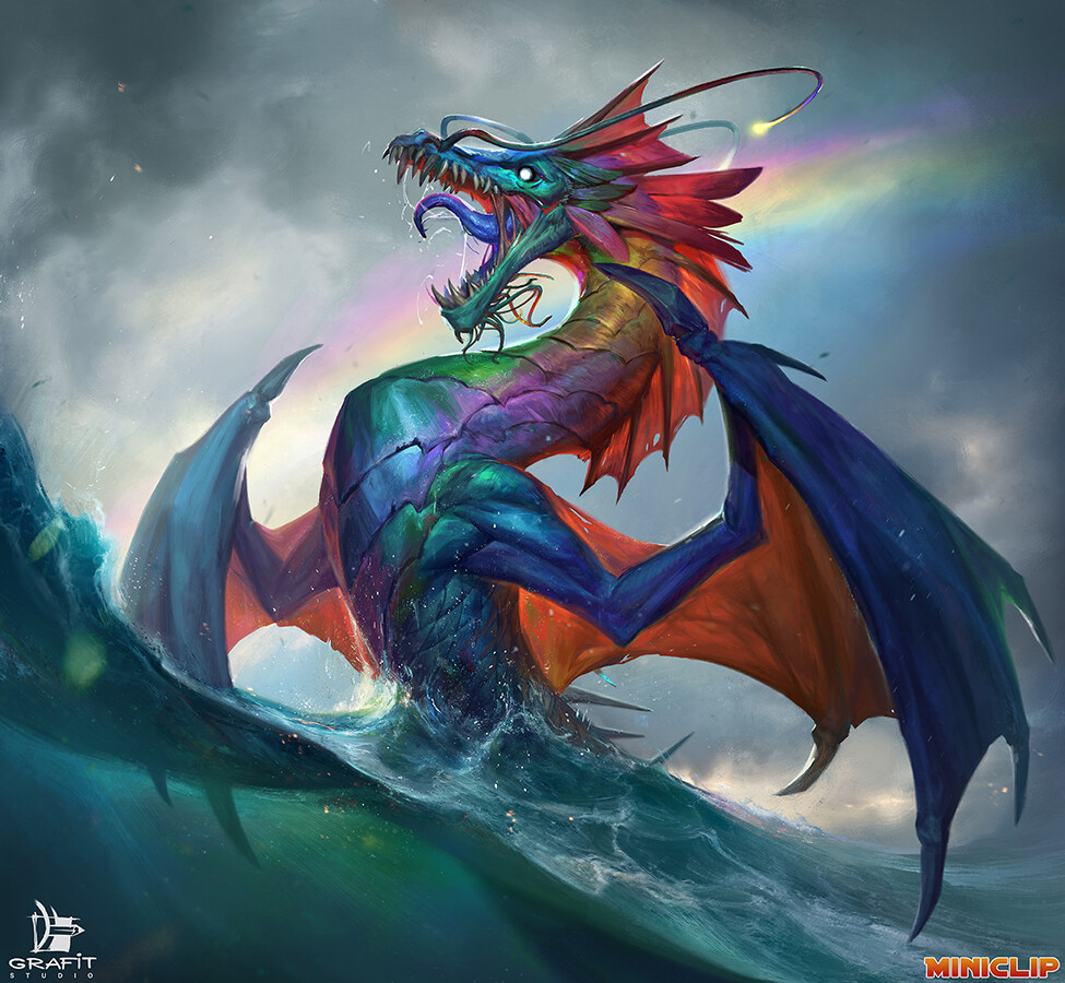 ArtStation - Rainbow dragon