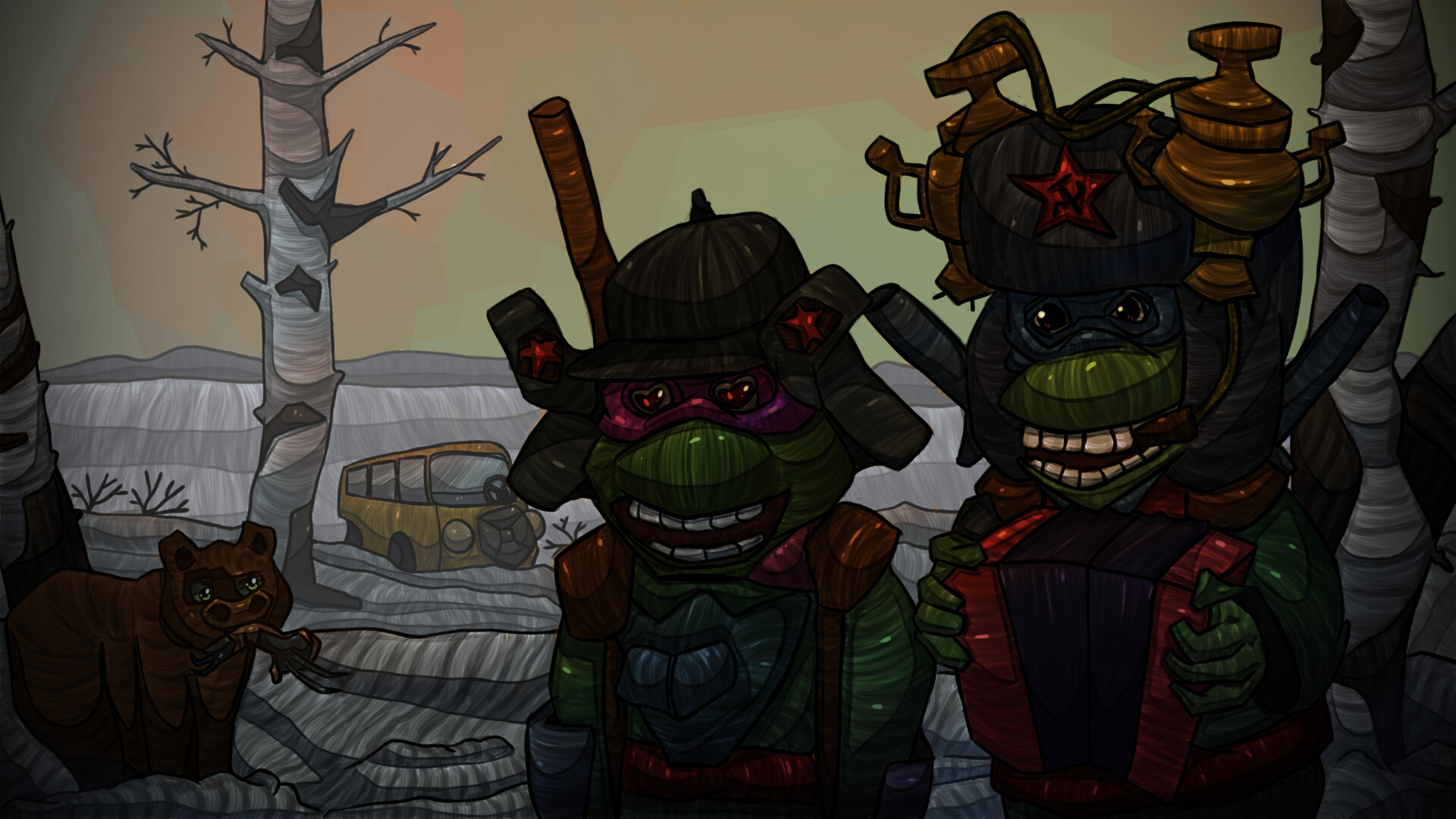 ArtStation - teenage mutant ninja turtles in russia