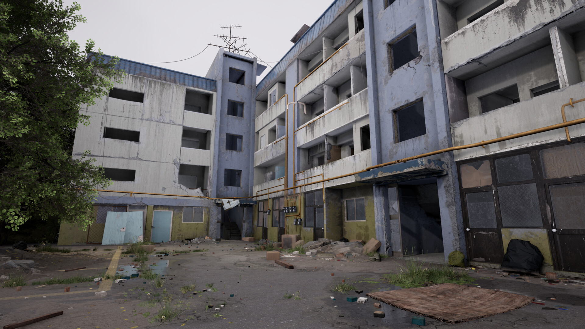 ArtStation - Abandoned Apartment Complex