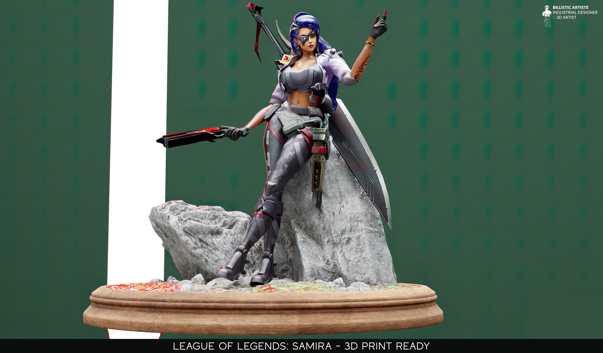 Bilal Farooq - League of Legends: SAMIRA - Print ready 3D Model