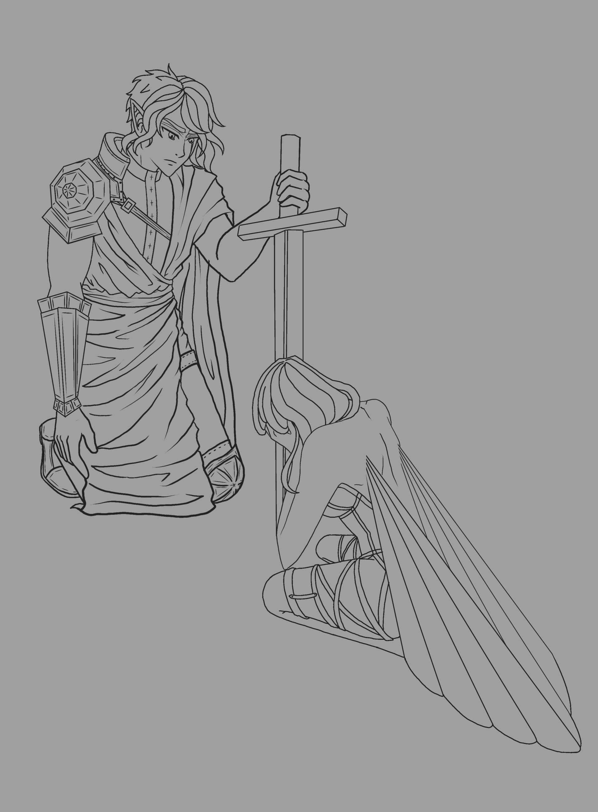 ArtStation - Failed Hero Lineart