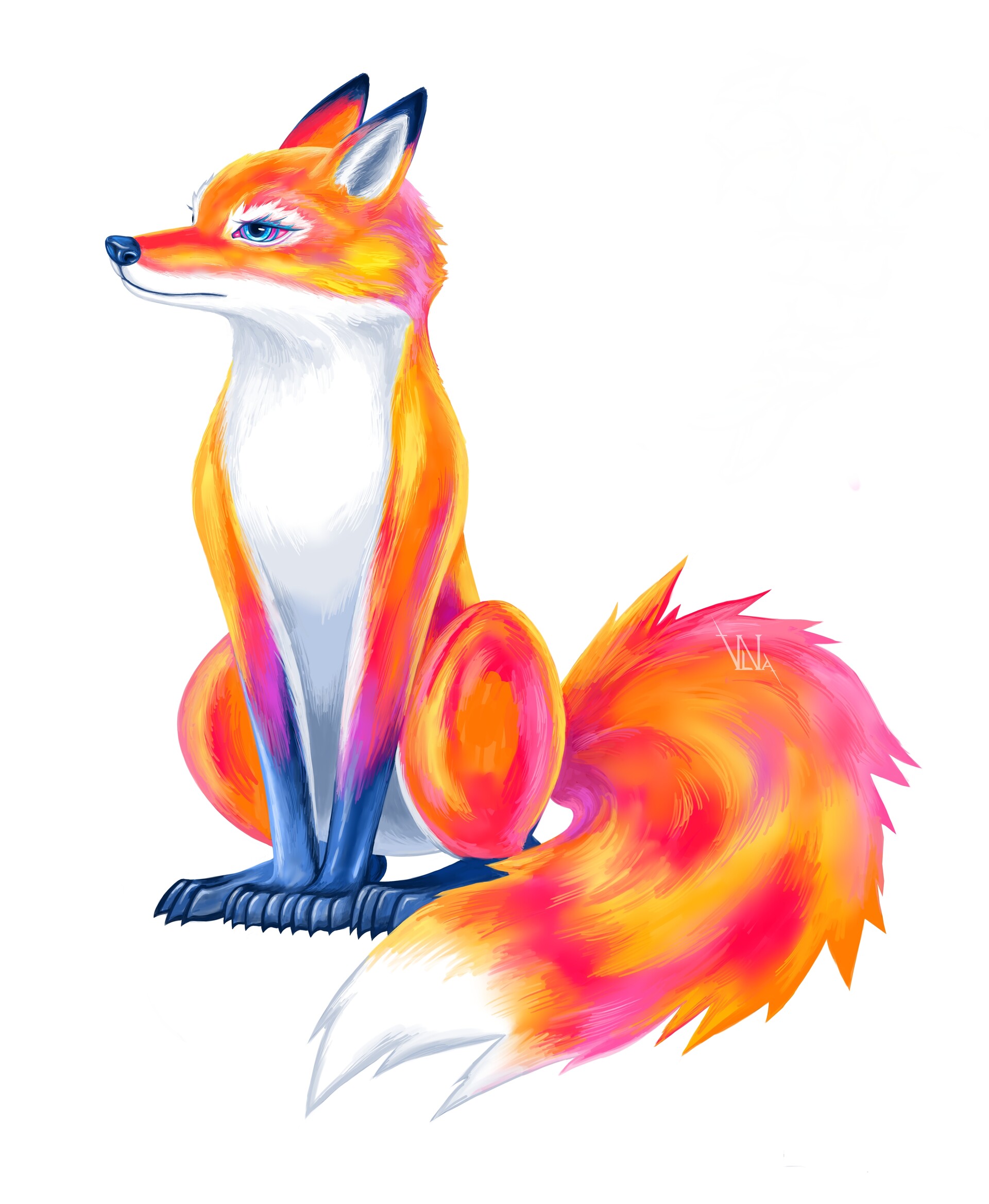 ArtStation - Rainbow fox