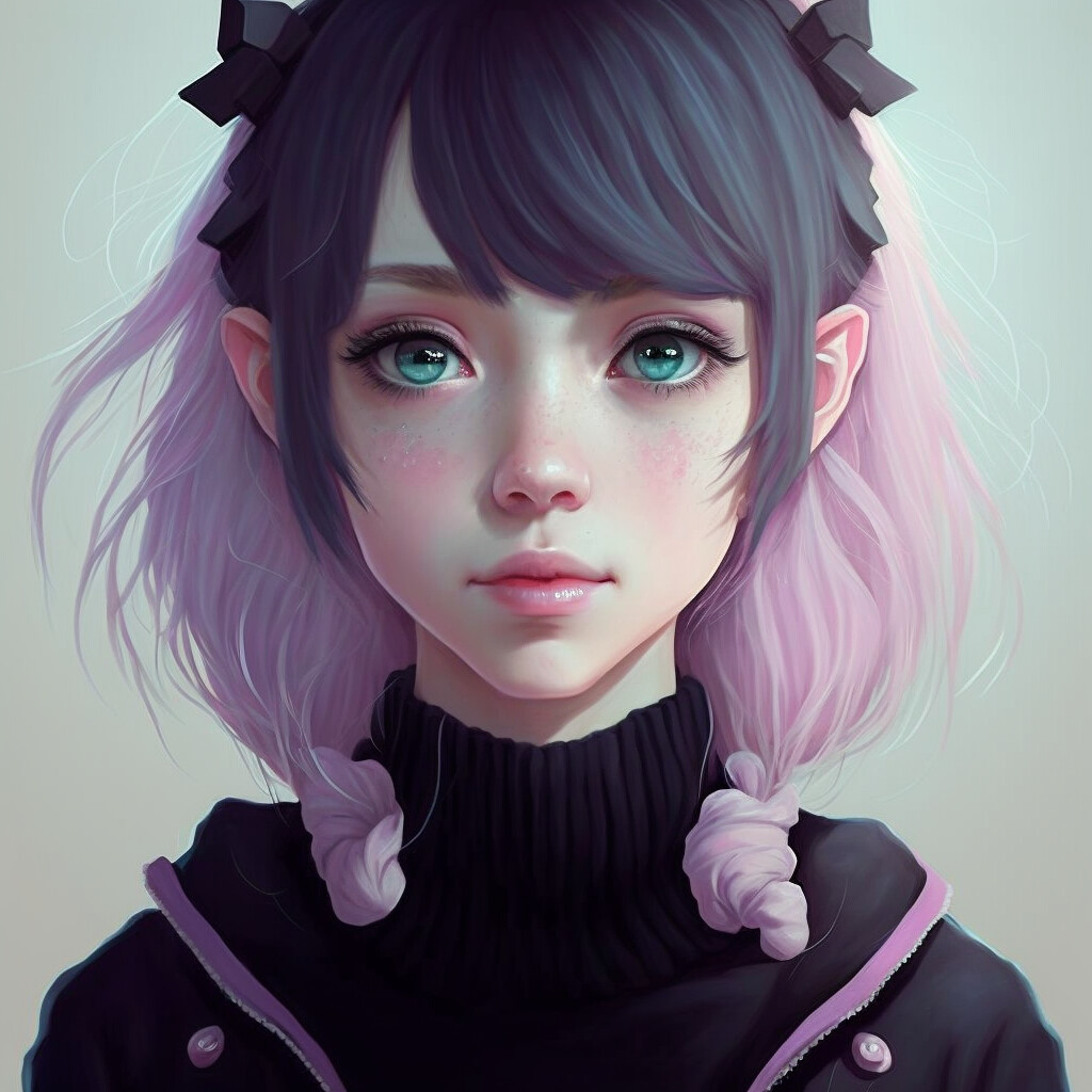 ArtStation - Pastel Goth Punk Girl #022