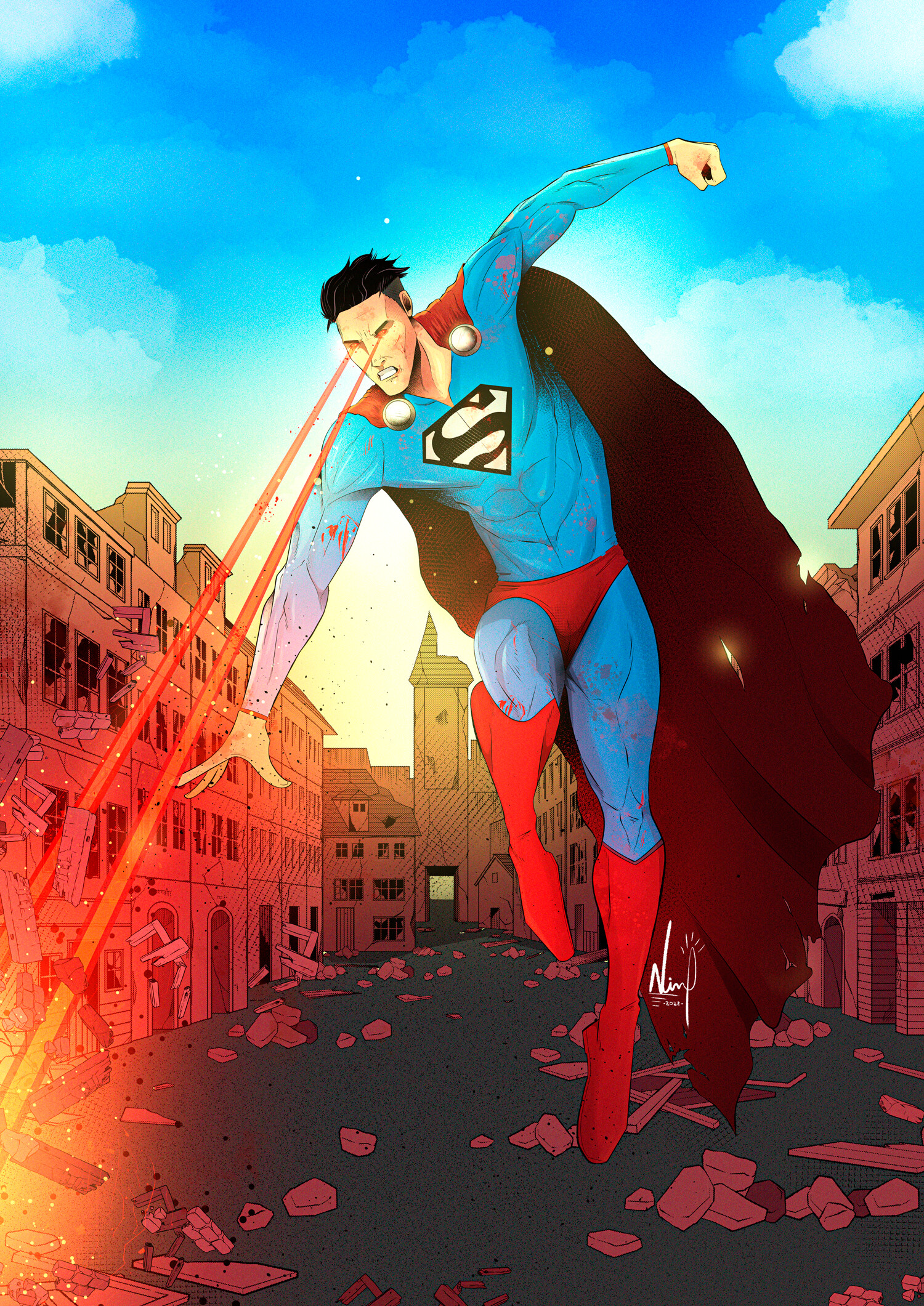 ArtStation - Character created by me with references to superman.