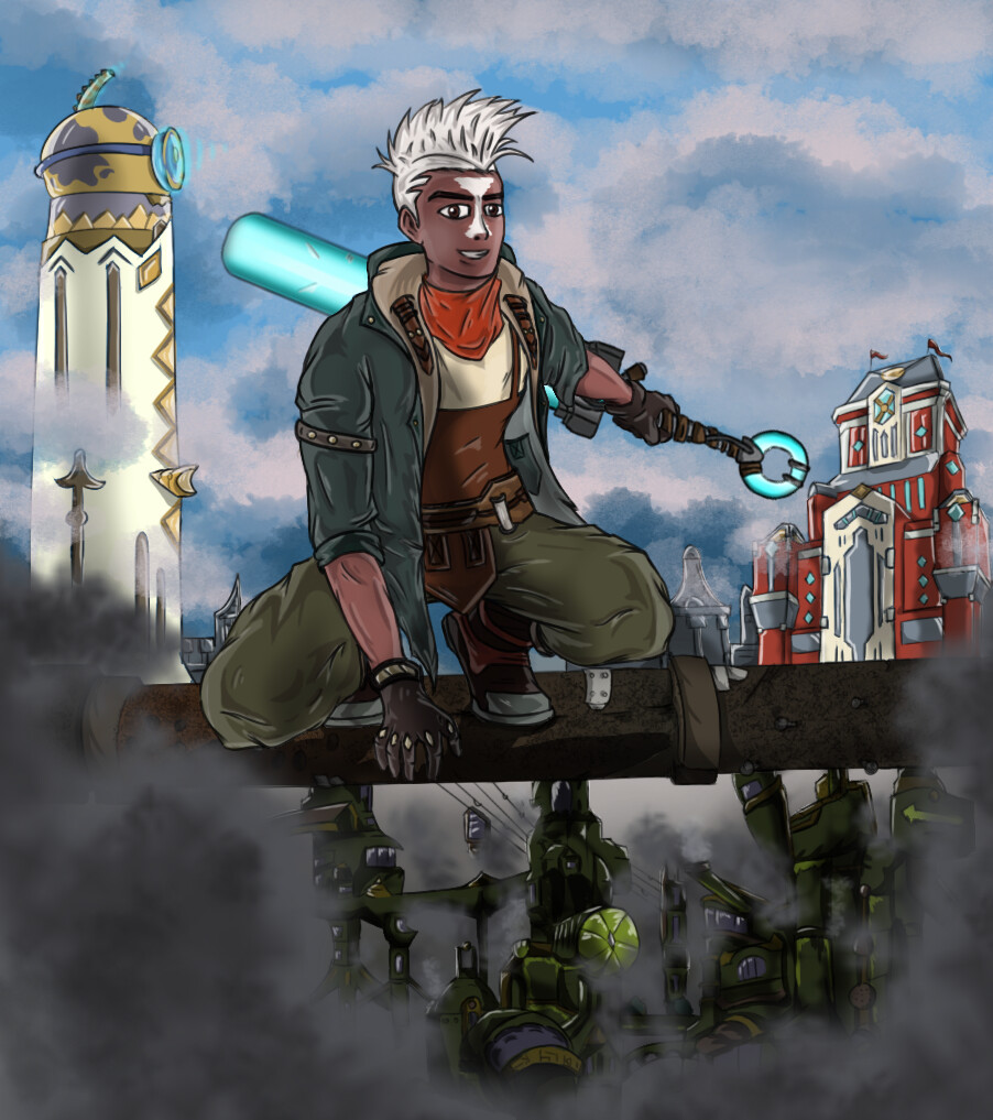 ArtStation - Drawing of Ekko from League of Legends and Arcane - Fan Art