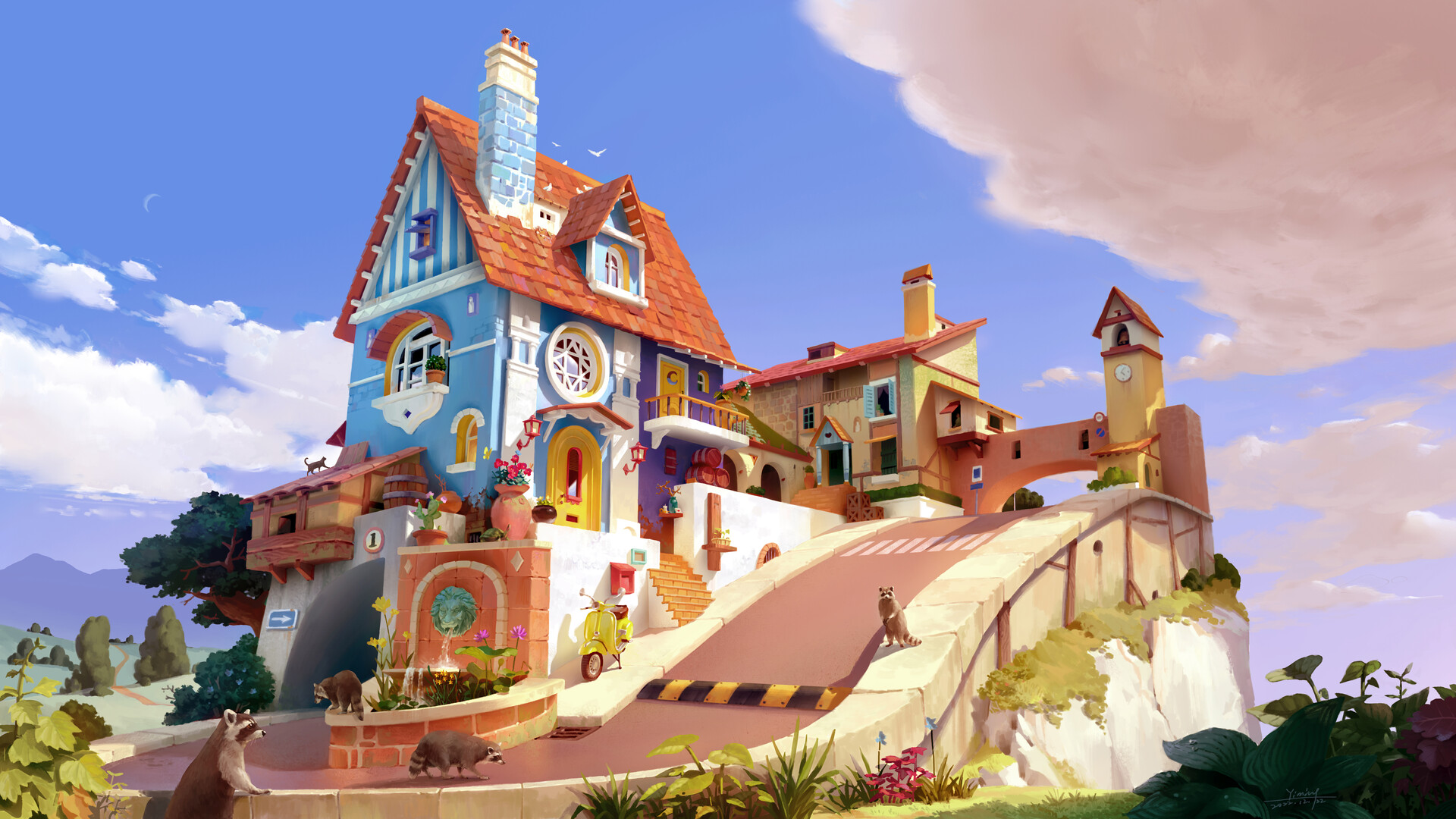 MZ - Blue house 蓝色房子