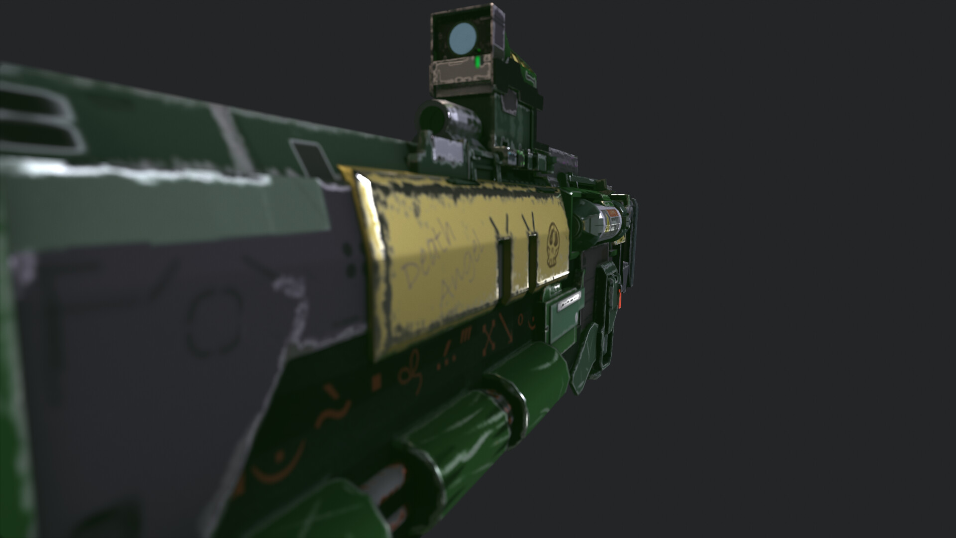 ArtStation - Hard Surface Model | DeathAngel Gun