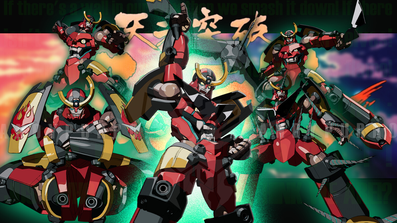 Andrew Au - Blender 3D: Gurren Lagann Rigged Model Showcase