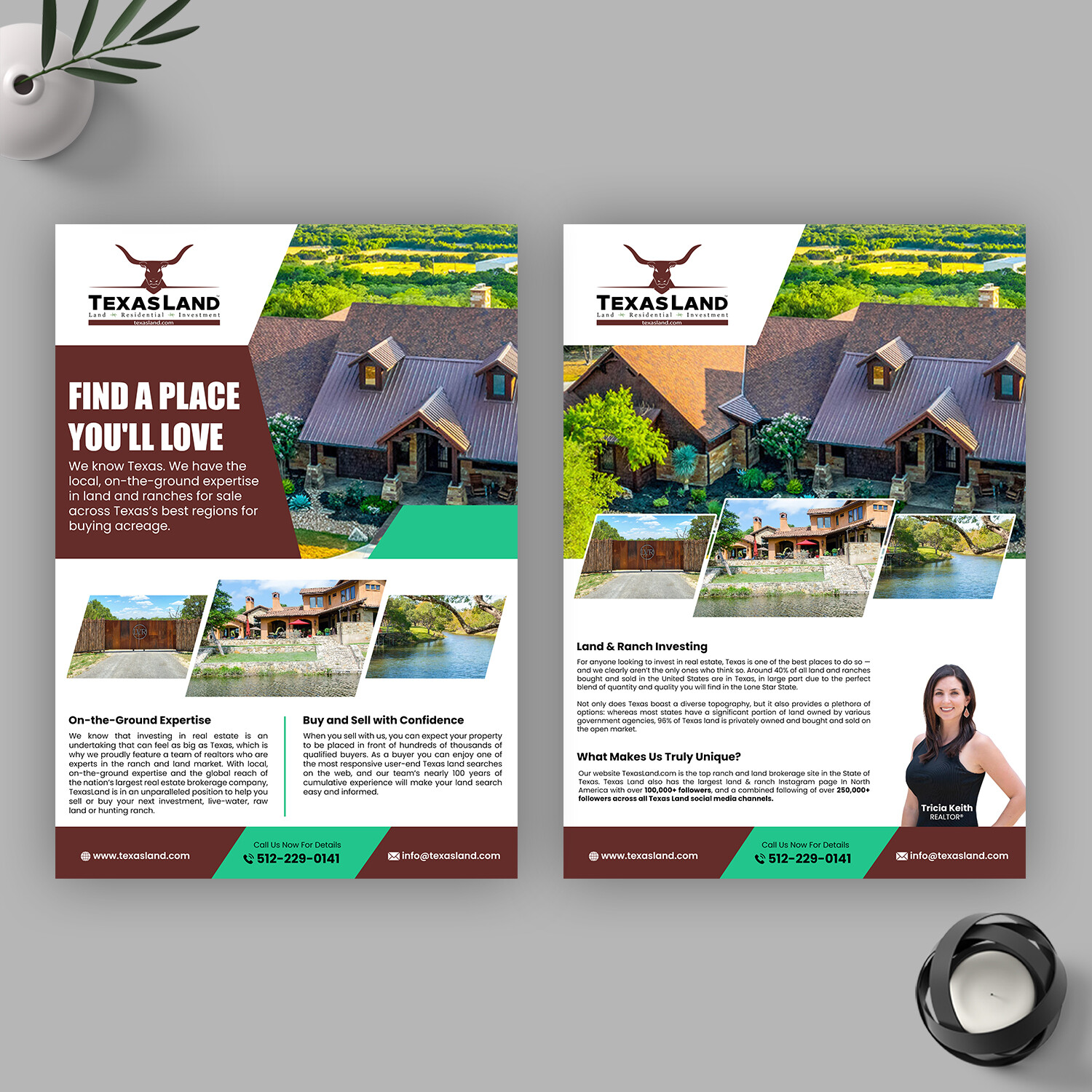 ArtStation - Texas Land Flyer Designs | Brand Designs