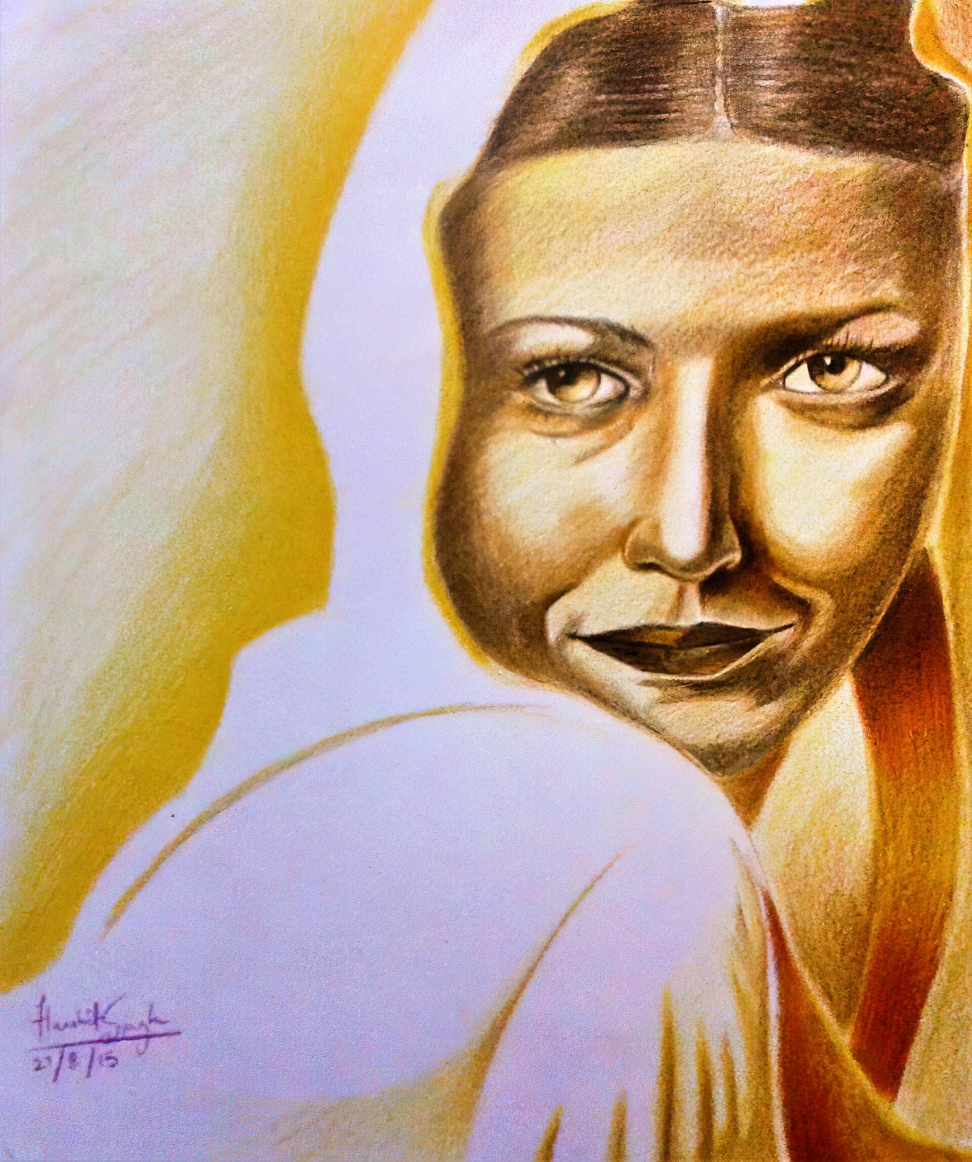 ArtStation - First coloured pencil portrait made in 2015