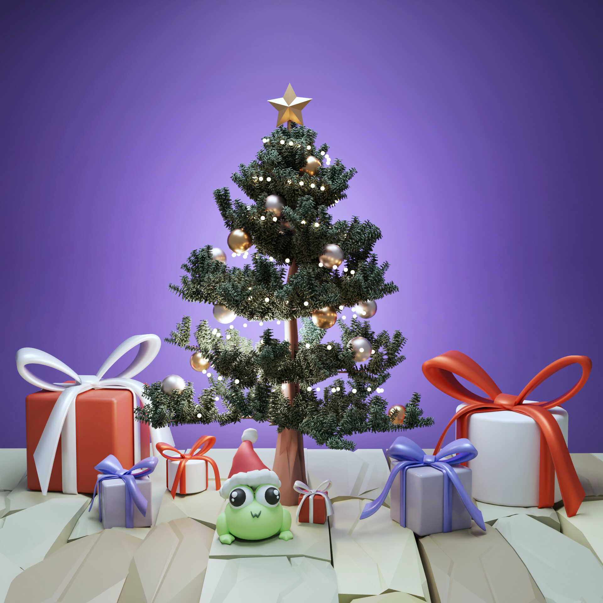 ArtStation - Christmas with Froggy