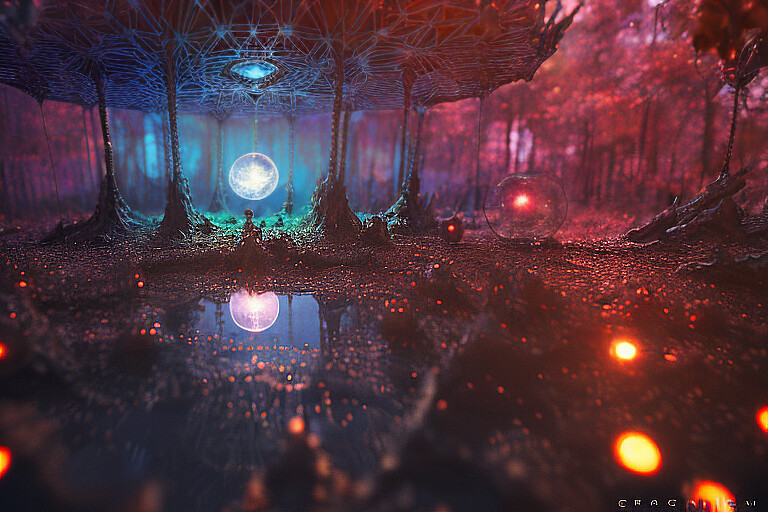 ArtStation - "The Primordial Cradle of Antimatter Based Lifeforms III"