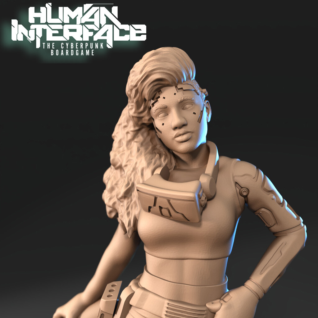 ArtStation - Neon - 32mm miniature - HUMAN INTERFACE
