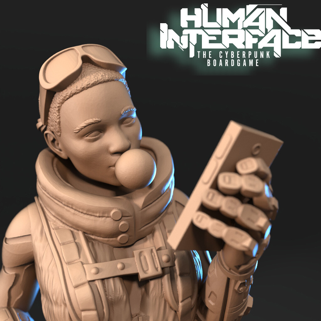 ArtStation - Grace Ryan - 32mm miniature - HUMAN INTERFACE