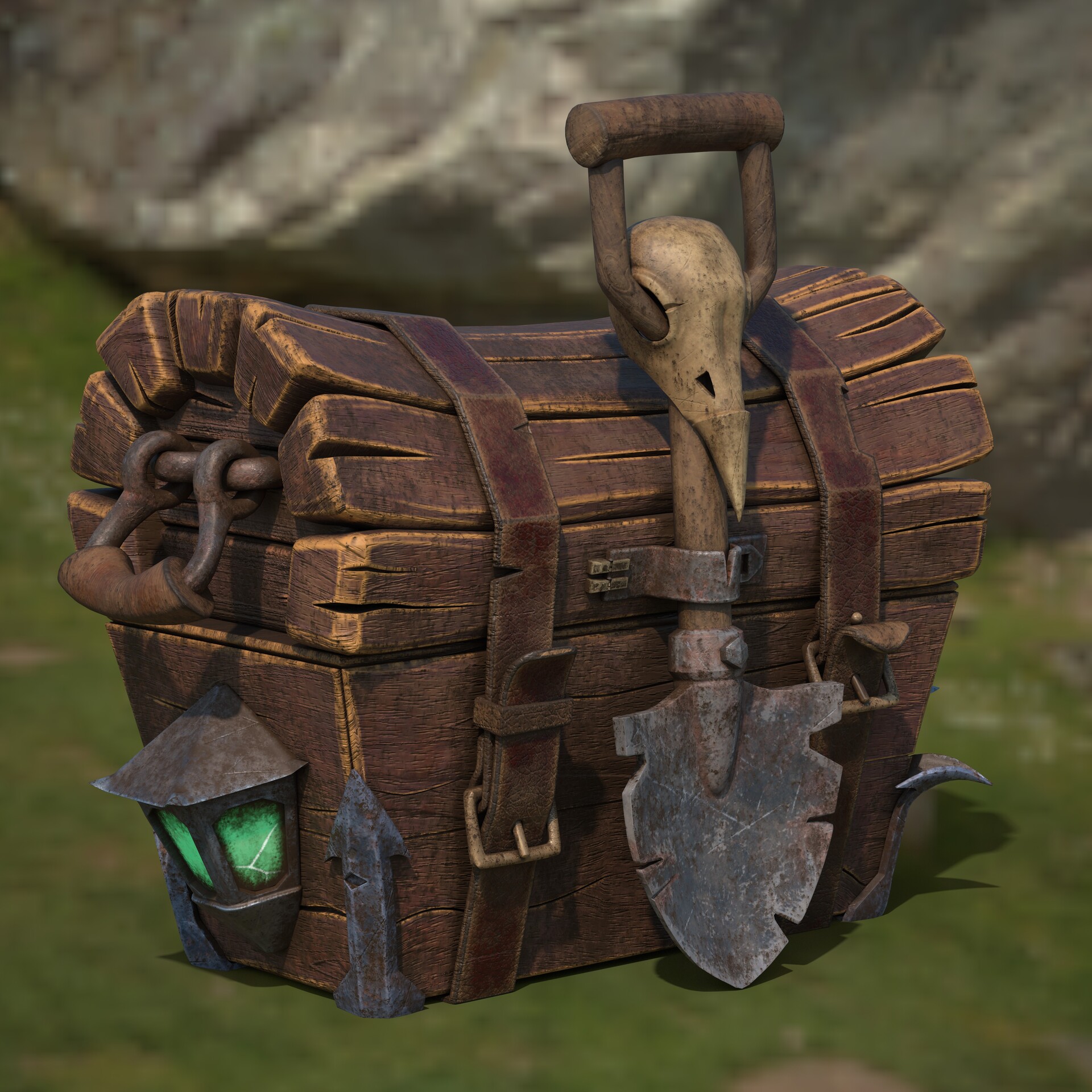 ArtStation - Treasure Chest - 3D Modeling and Texturing by Sumana Ghosh
