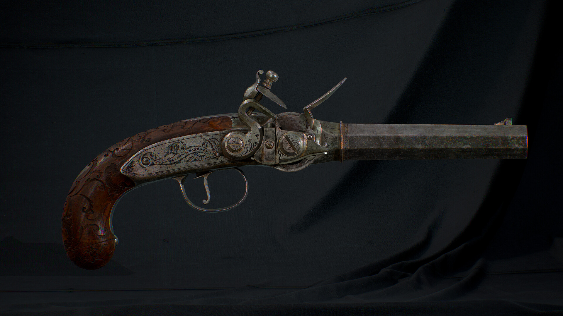 Jan Kasperczyk - Flintlock Repeating Pistol with Lorenzoni Action