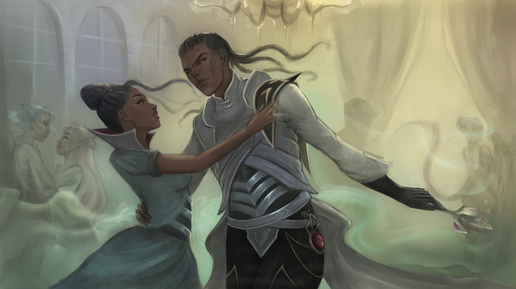 ArtStation - Lucian and Senna fanart