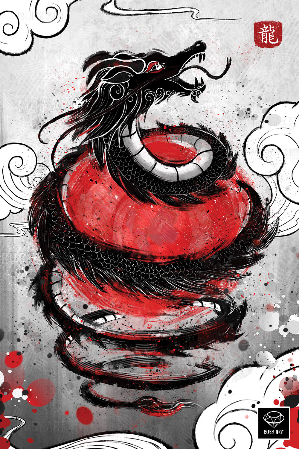 Ruby Art - Dragon Sun - Japan Collection