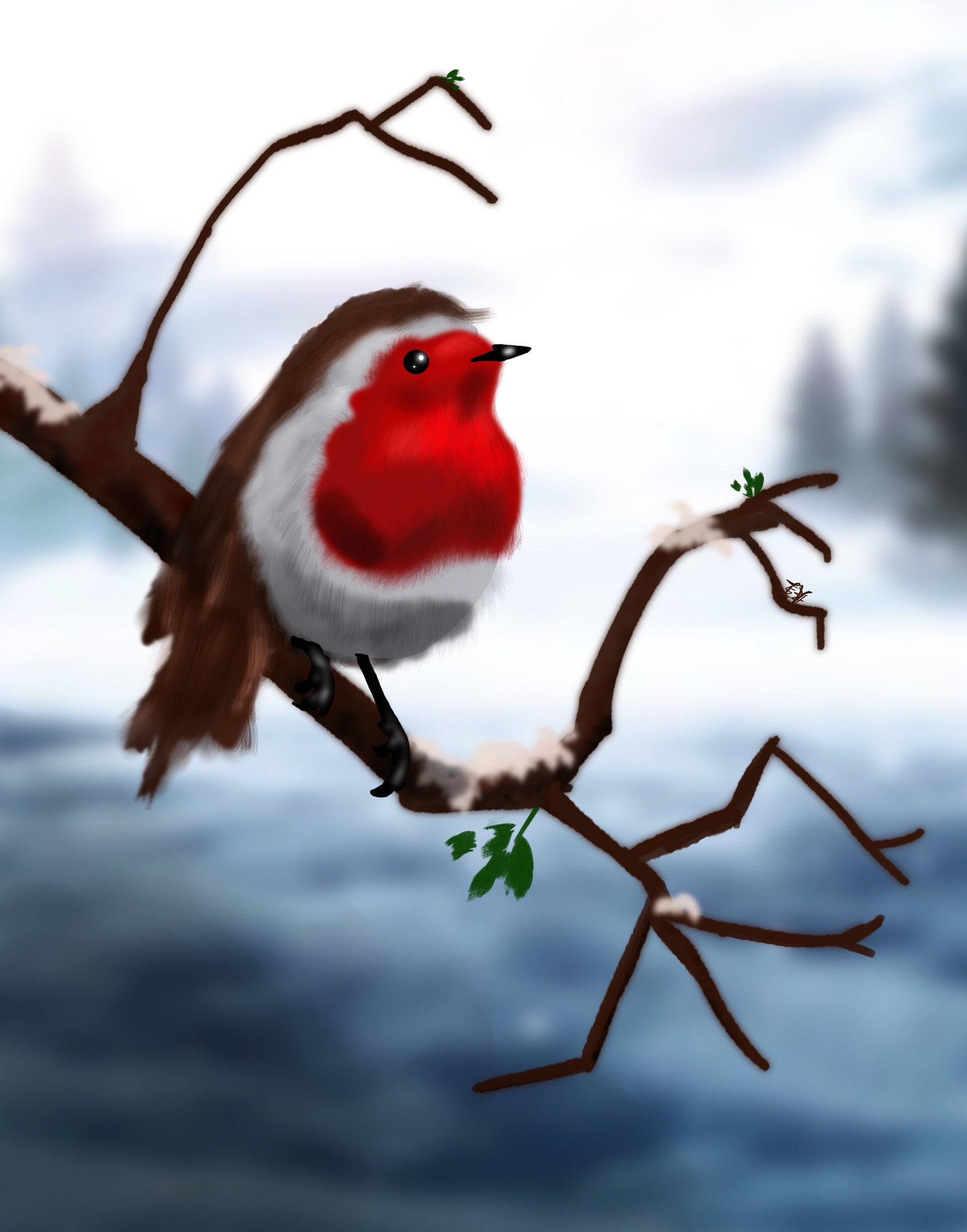 ArtStation - Christmas Robin